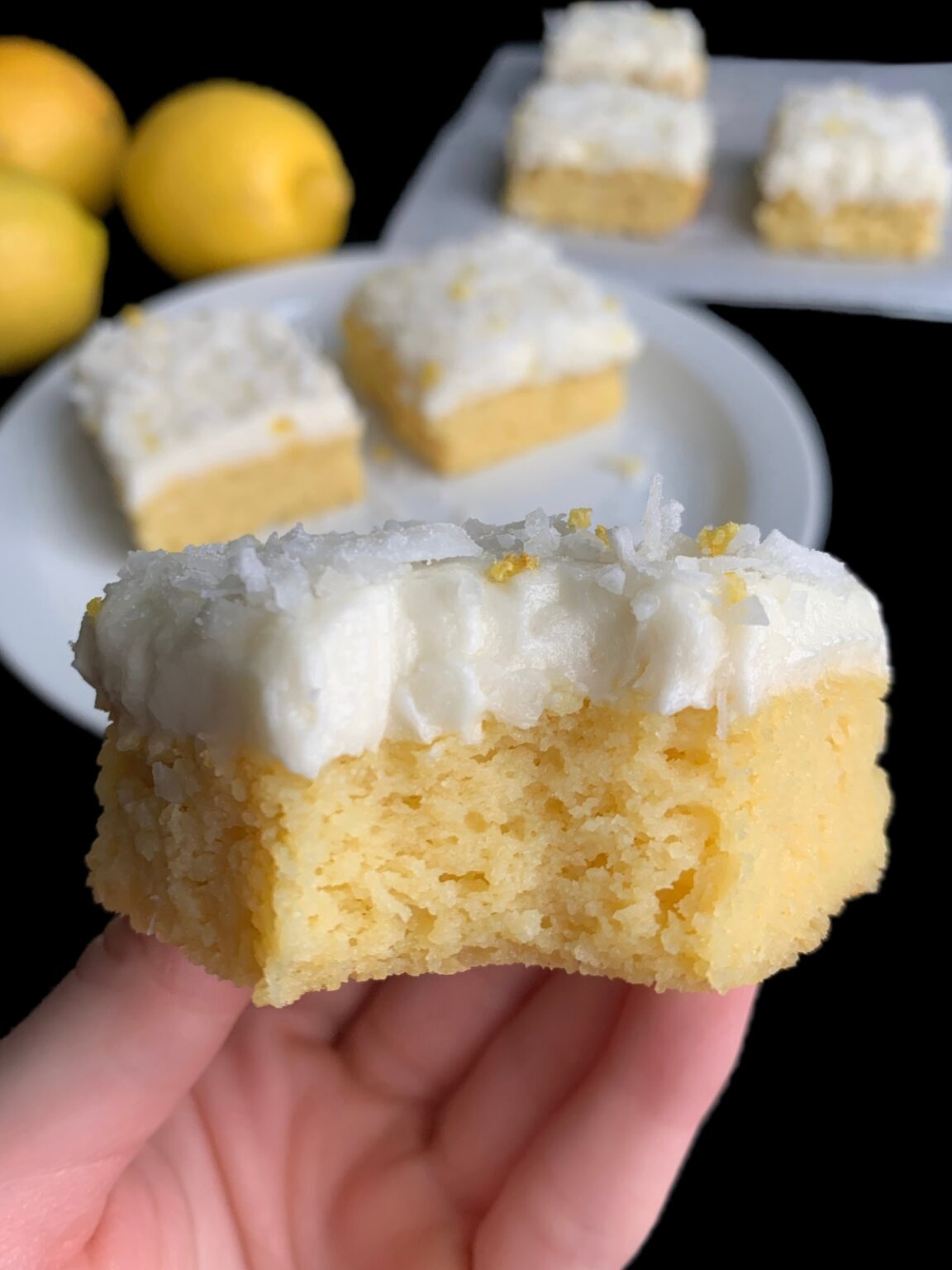 Keto Lemon Cake with Coconut Frosting - Gluten Free, Low Carb!